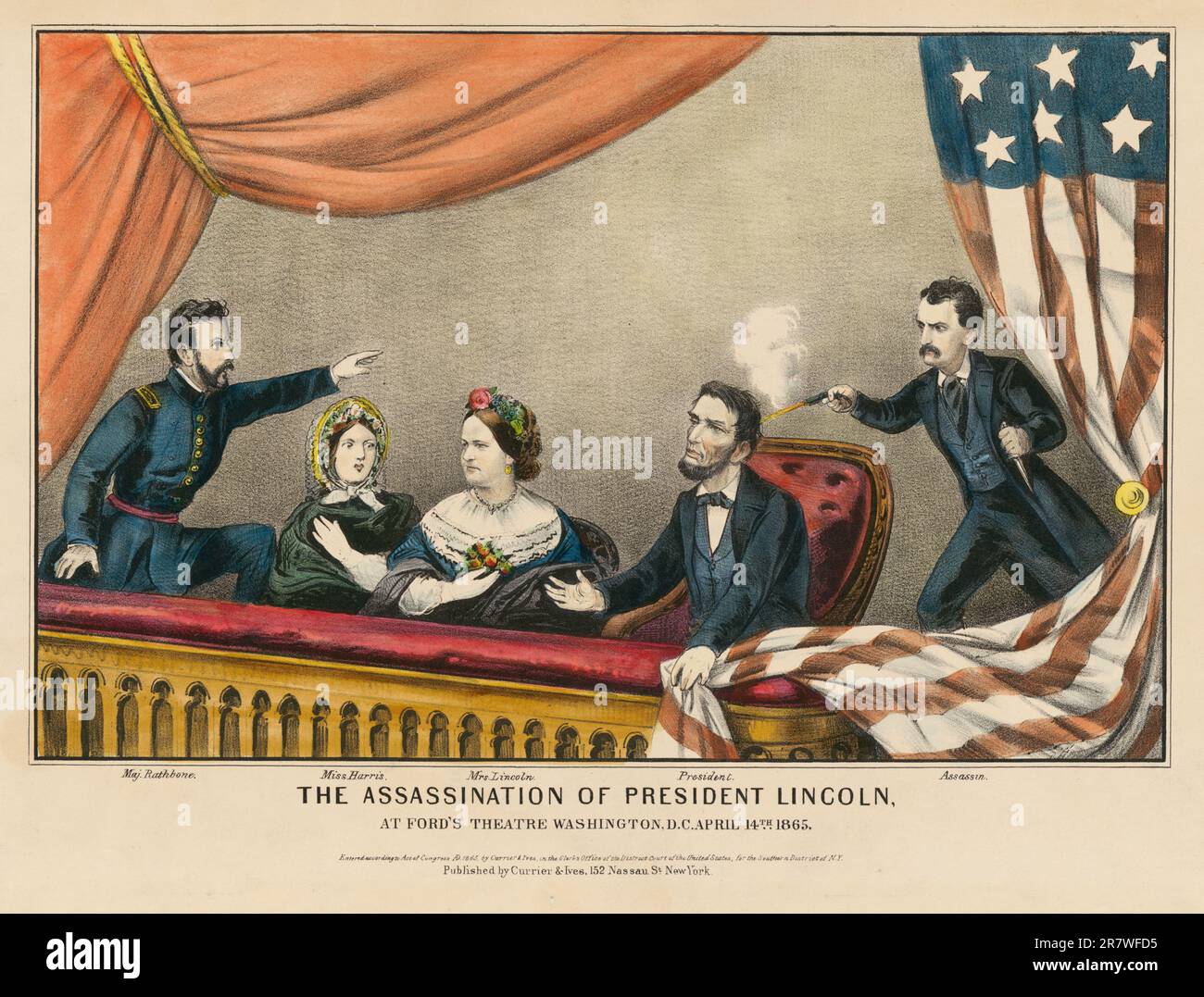 Assassination of President Lincoln 1865 Stock Photo - Alamy