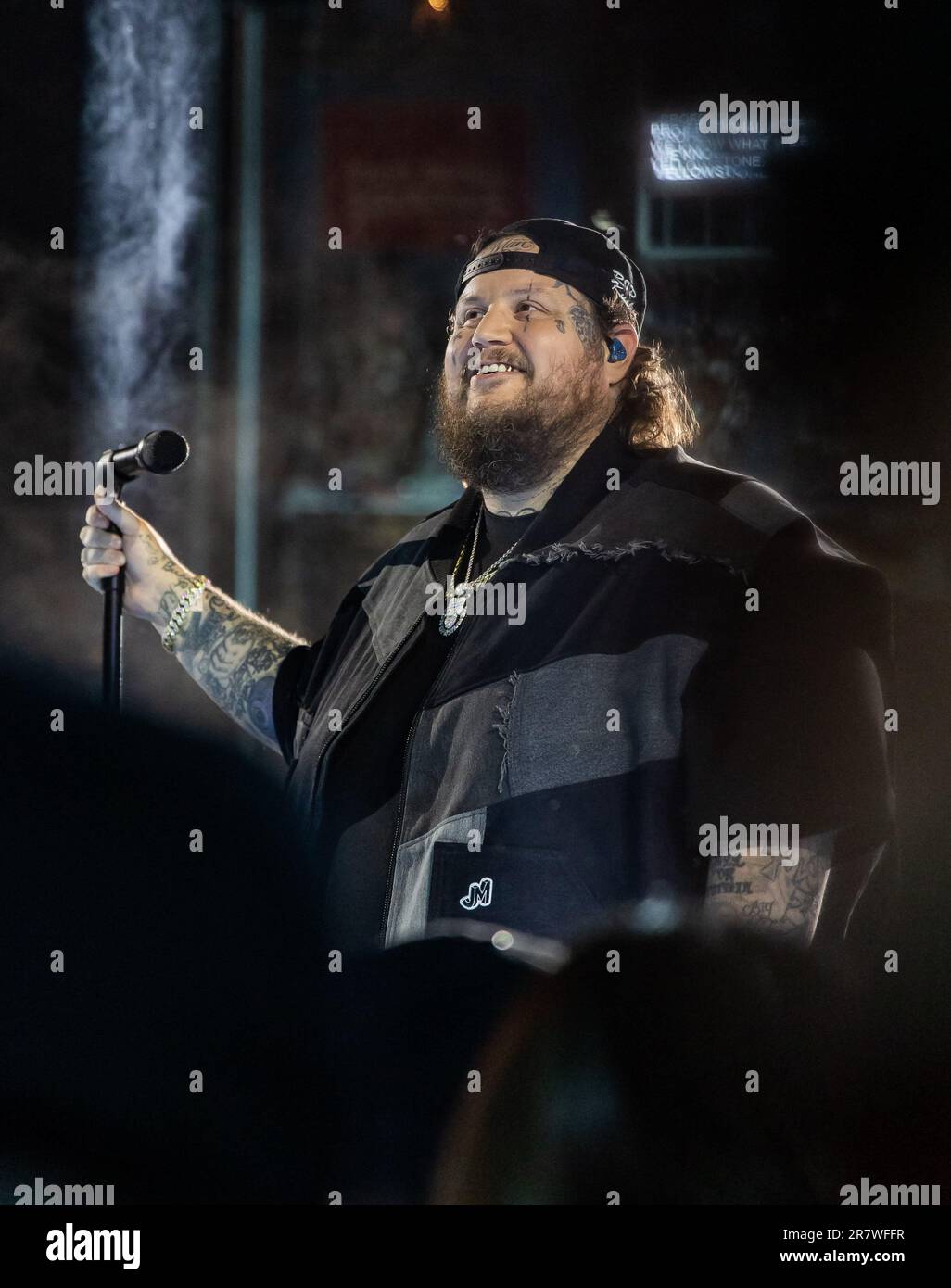 Jelly Roll performs during day 2 of the CMA Fest at Nissan Stadium on ...