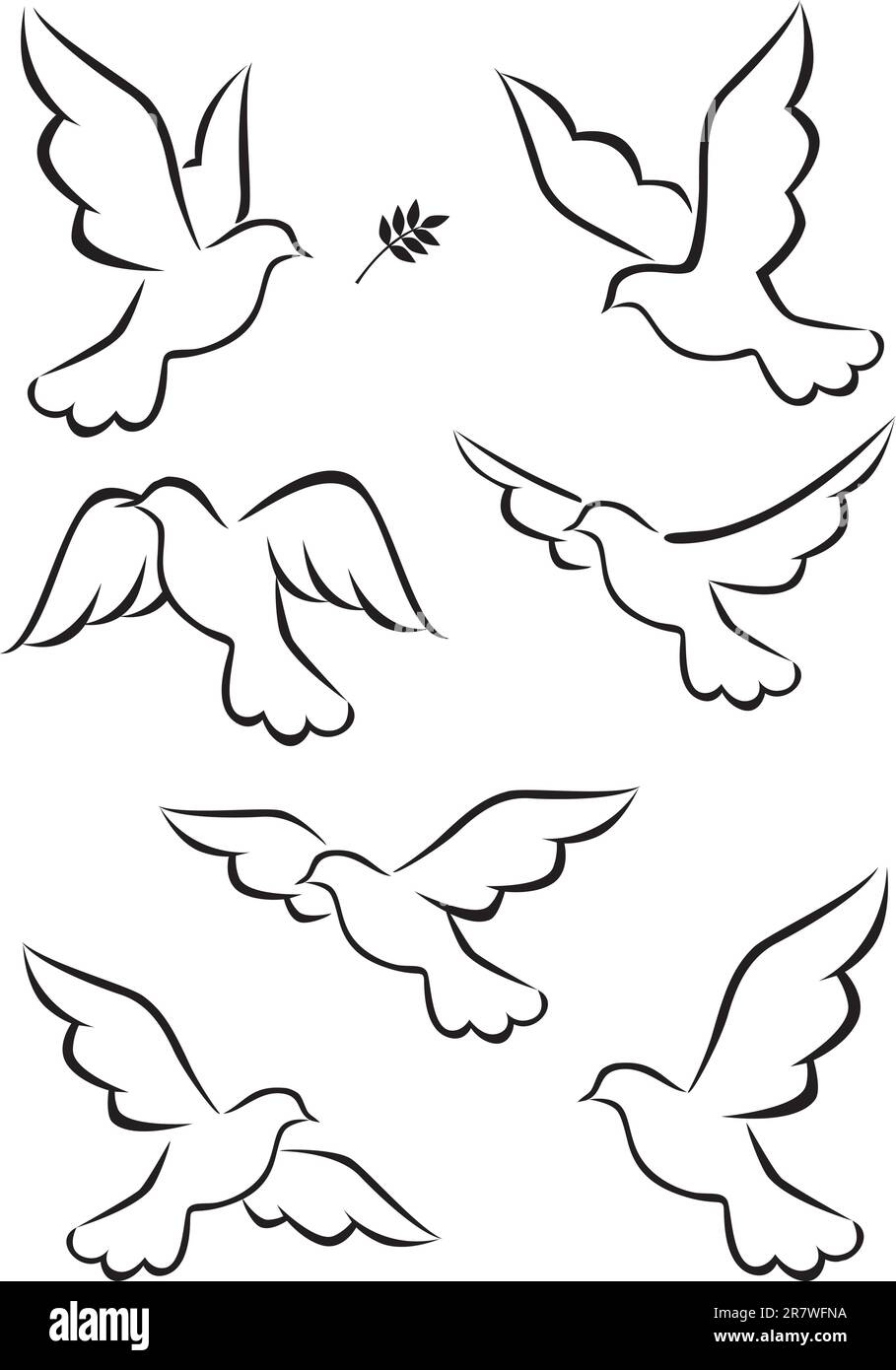 Dove vector illustration Stock Vector Image & Art - Alamy