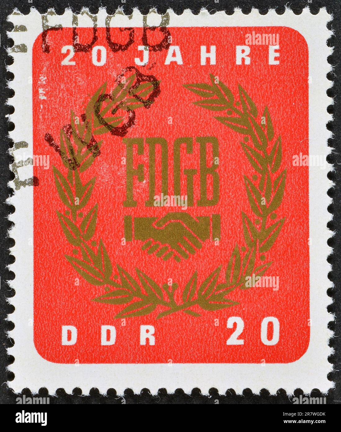 Cancelled postage stamp printed by German Democratic Republic, that ...
