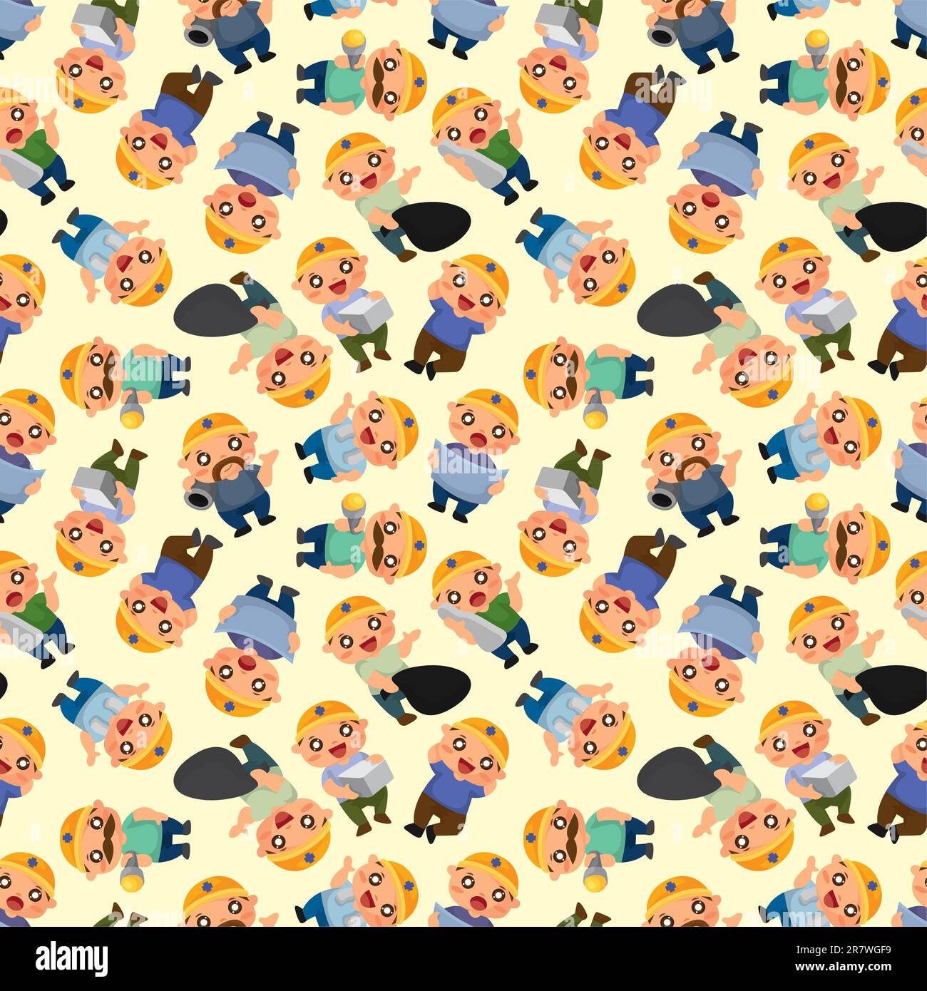 seamless worker pattern Stock Vector Image & Art - Alamy