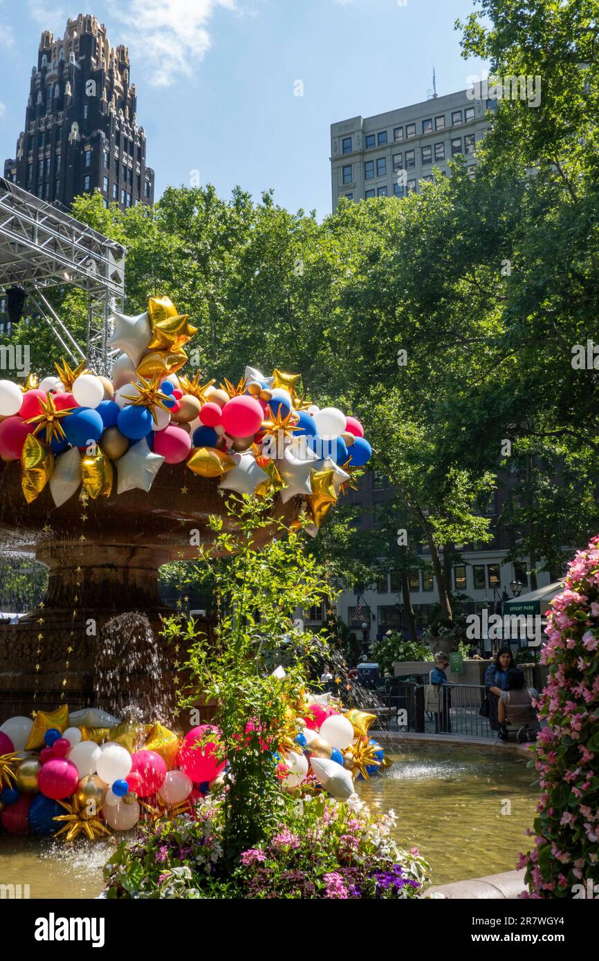 The Josephine Shaw Lowell Memorial Fountain is overflowing with ...