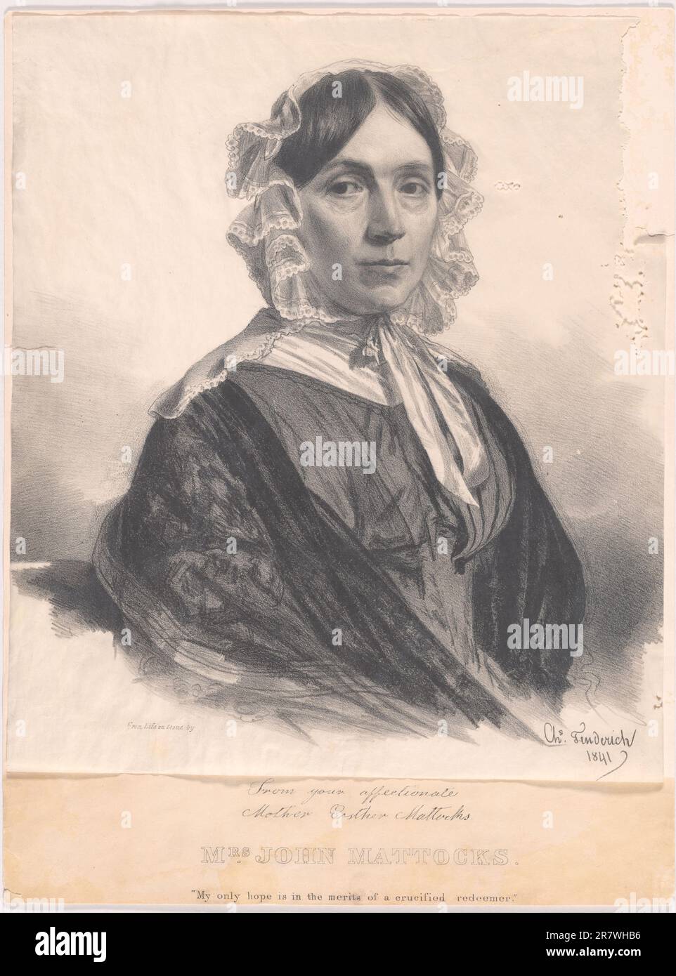 Mrs. John Mattocks 1841 Stock Photo - Alamy
