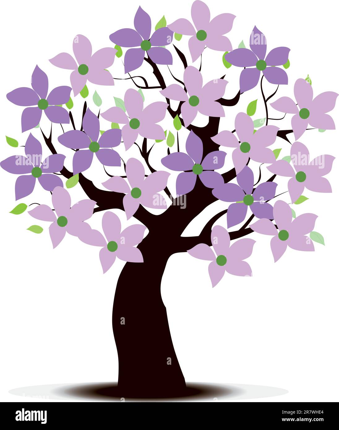 Vector illustration of a floral tree Stock Vector Image & Art - Alamy