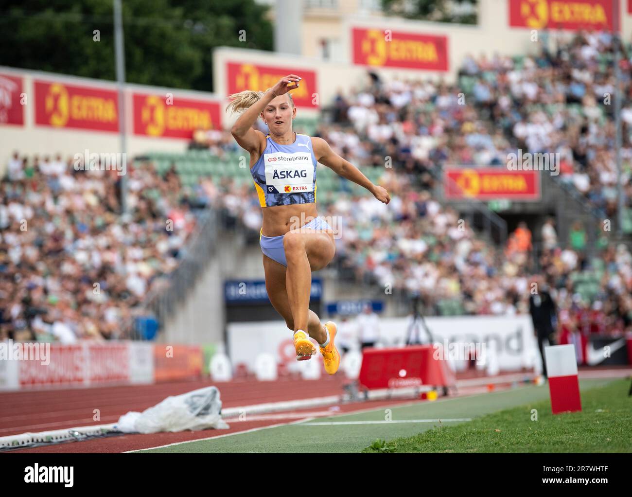 Maja Åskag of Sweden competing in the women’s triple jump at the Oslo ...