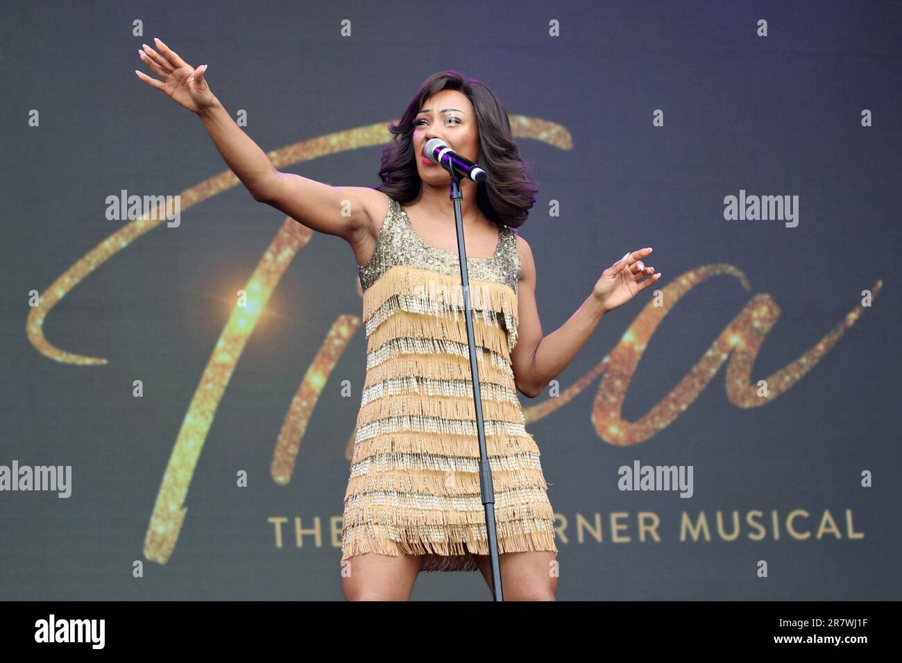 The cast of Tina Turner the musical perform live on stage at West End ...