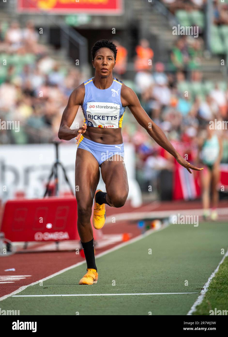 Shanieka Ricketts of Jamaica competing in the women’s triple jump at ...