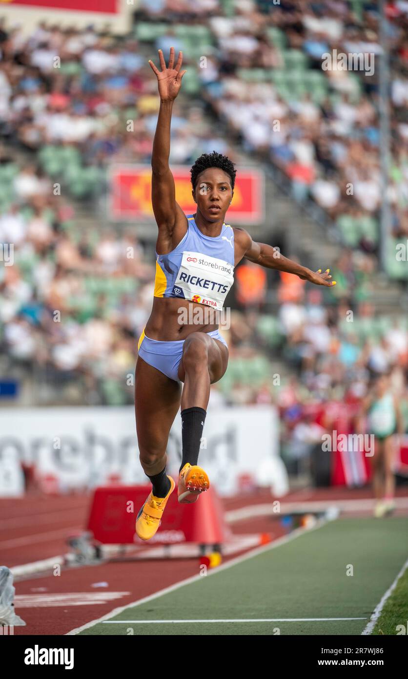 Shanieka Ricketts of Jamaica competing in the women’s triple jump at ...