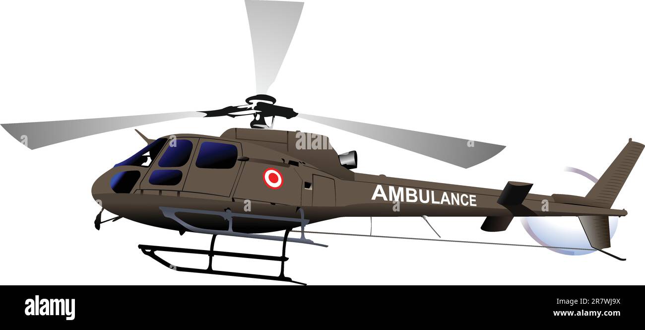 Air force. Ambulance helicopter. Vector illustration Stock Vector Image ...