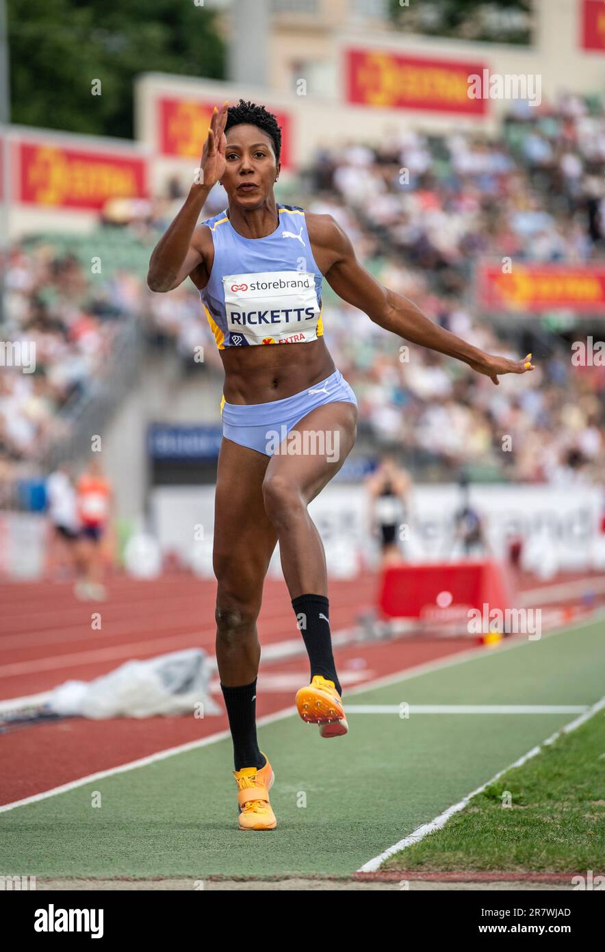 Shanieka Ricketts of Jamaica competing in the women’s triple jump at ...