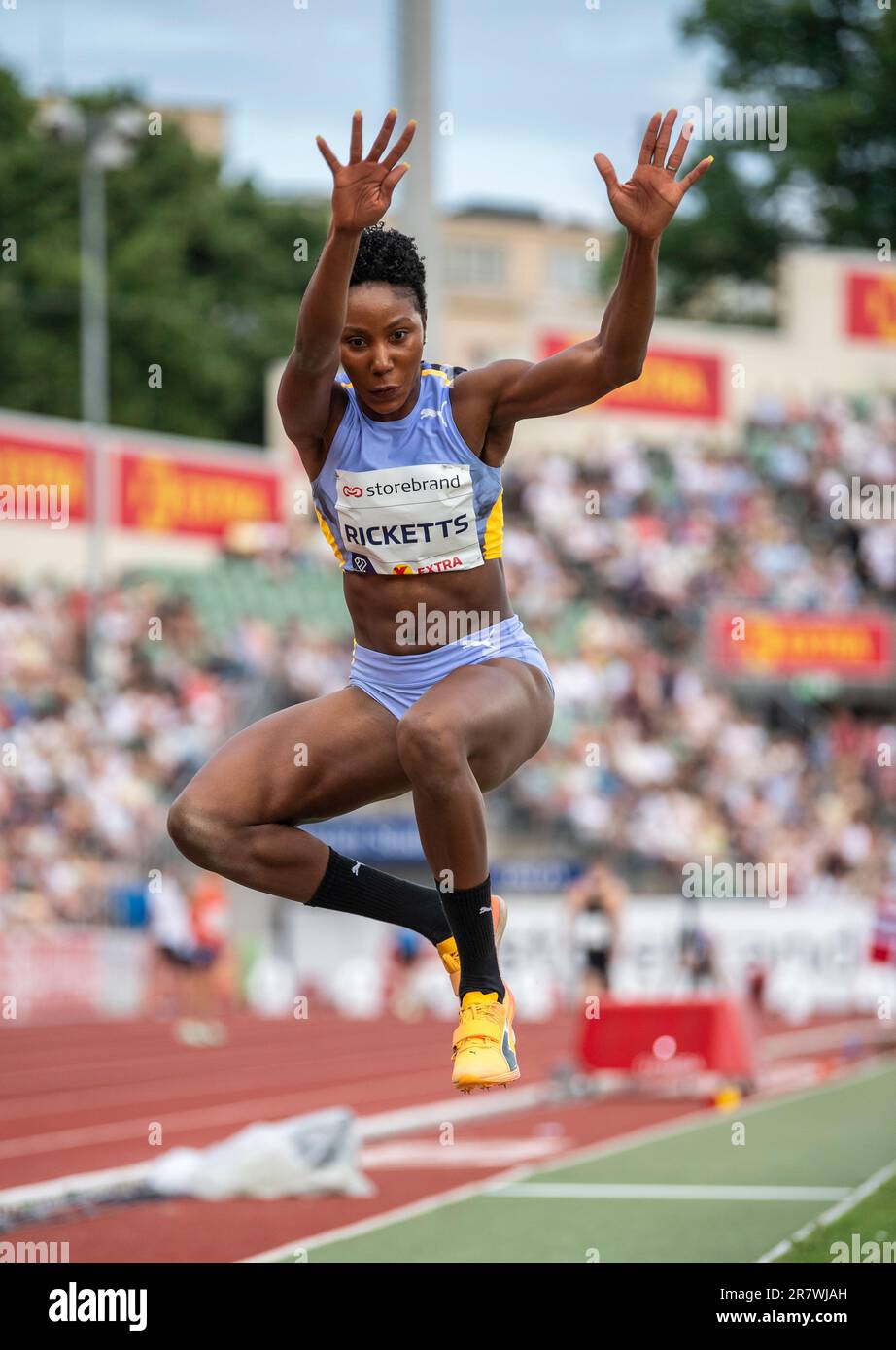 Shanieka Ricketts of Jamaica competing in the women’s triple jump at ...