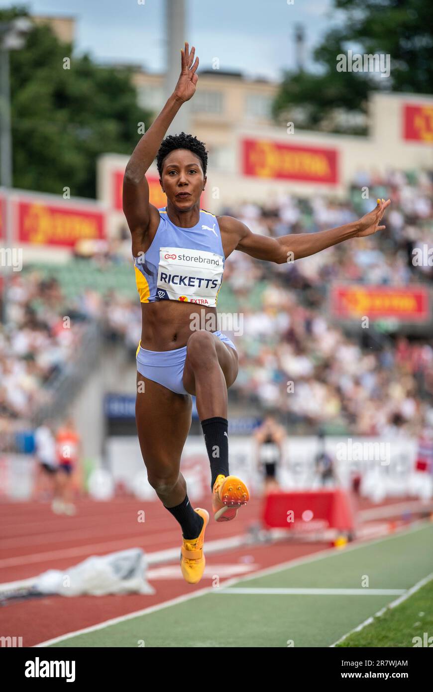 Shanieka Ricketts of Jamaica competing in the women’s triple jump at ...