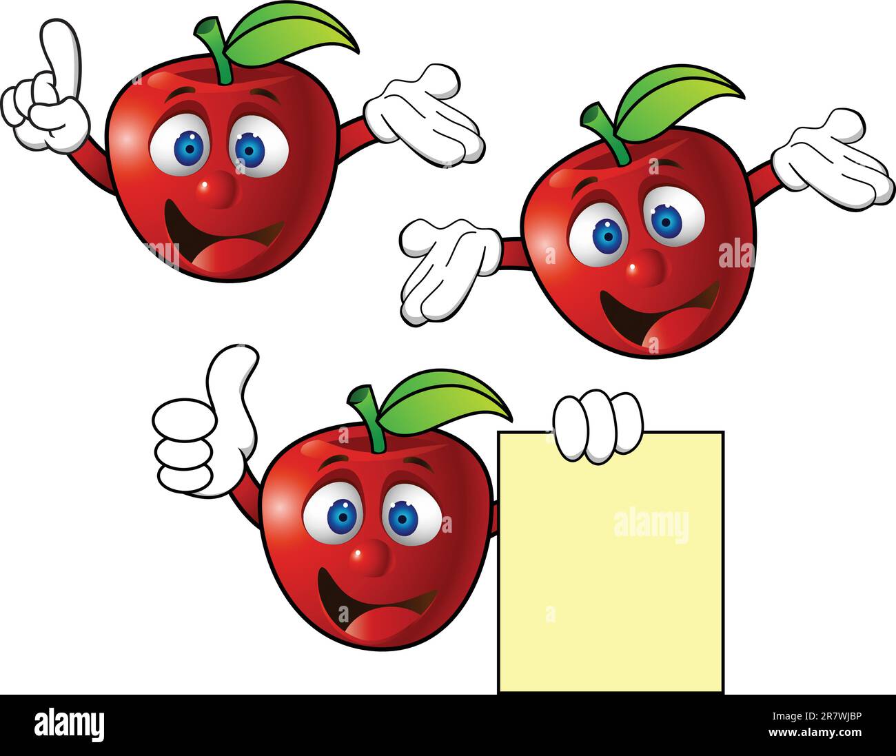 Vector illustration of Apple cartoon character Stock Vector Image & Art ...