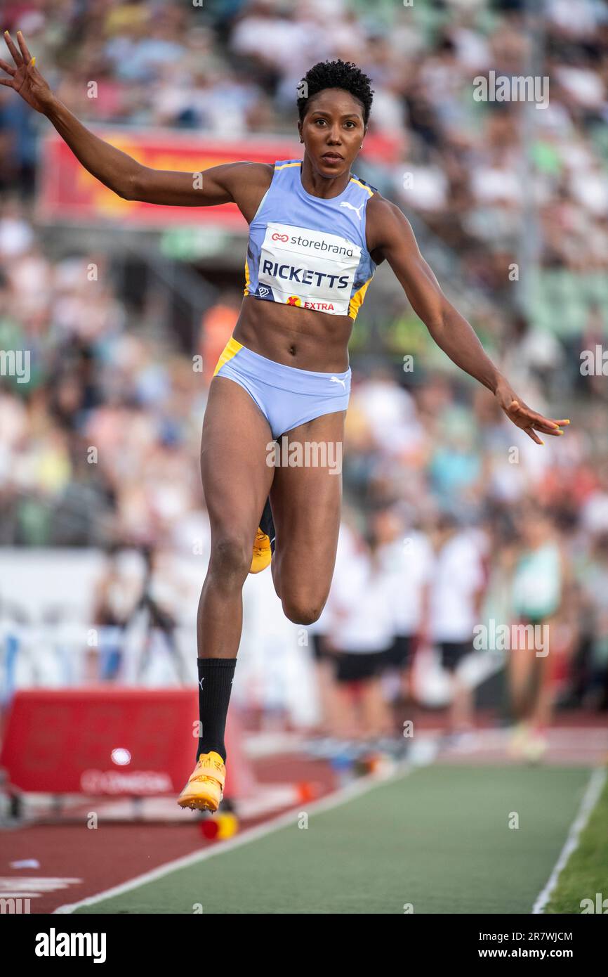 Shanieka Ricketts of Jamaica competing in the women’s triple jump at ...