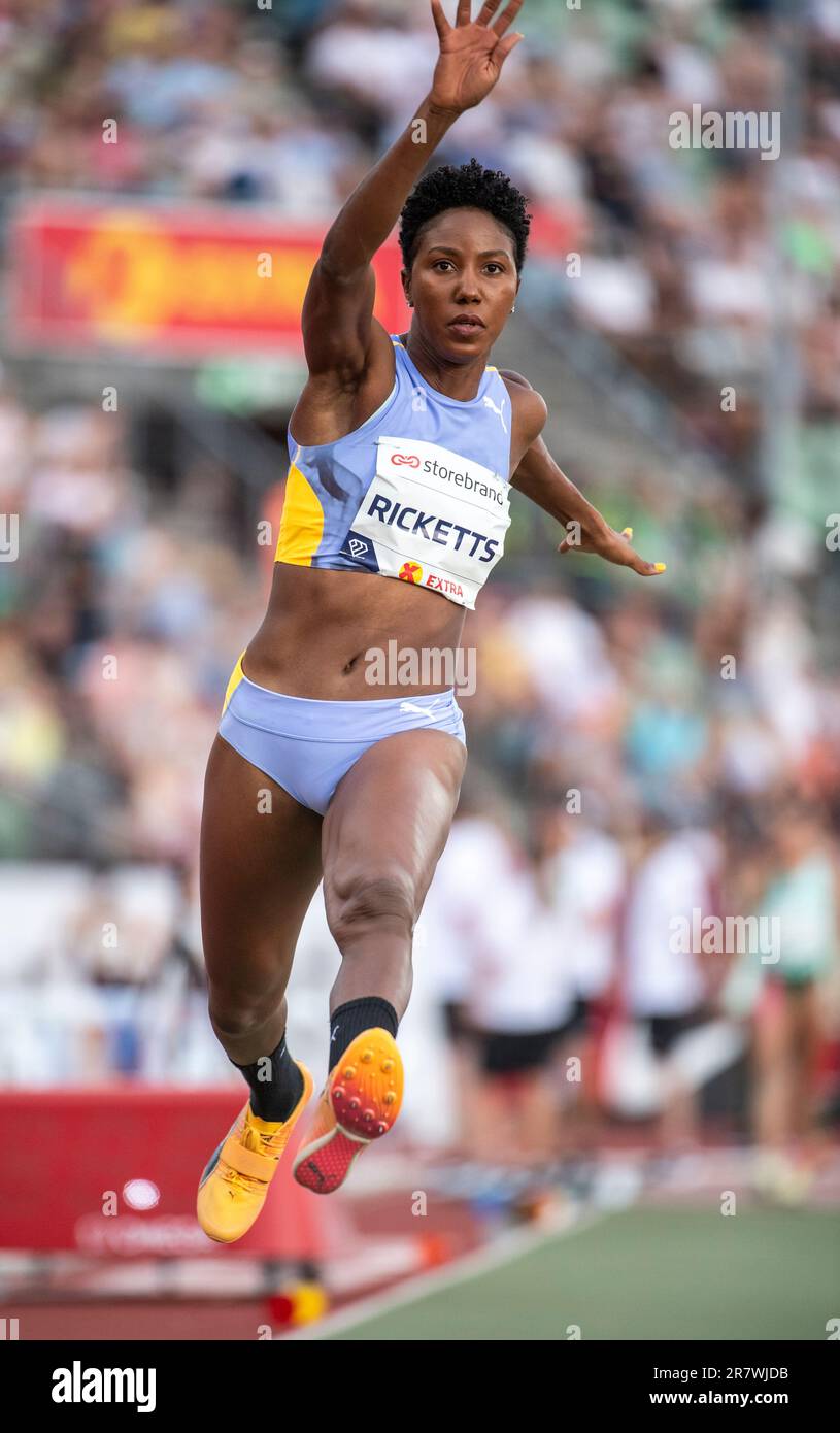 Shanieka Ricketts of Jamaica competing in the women’s triple jump at ...