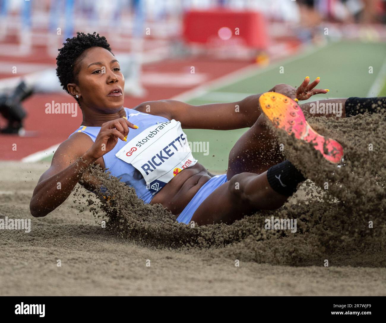 Shanieka Ricketts of Jamaica competing in the women’s triple jump at ...