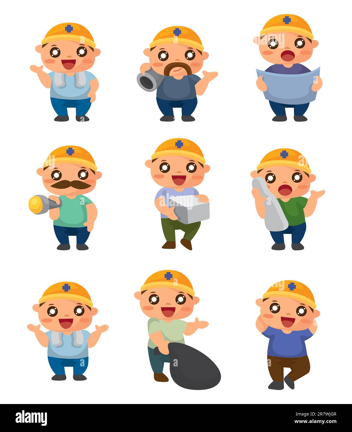 cartoon worker icon Stock Vector Image & Art - Alamy