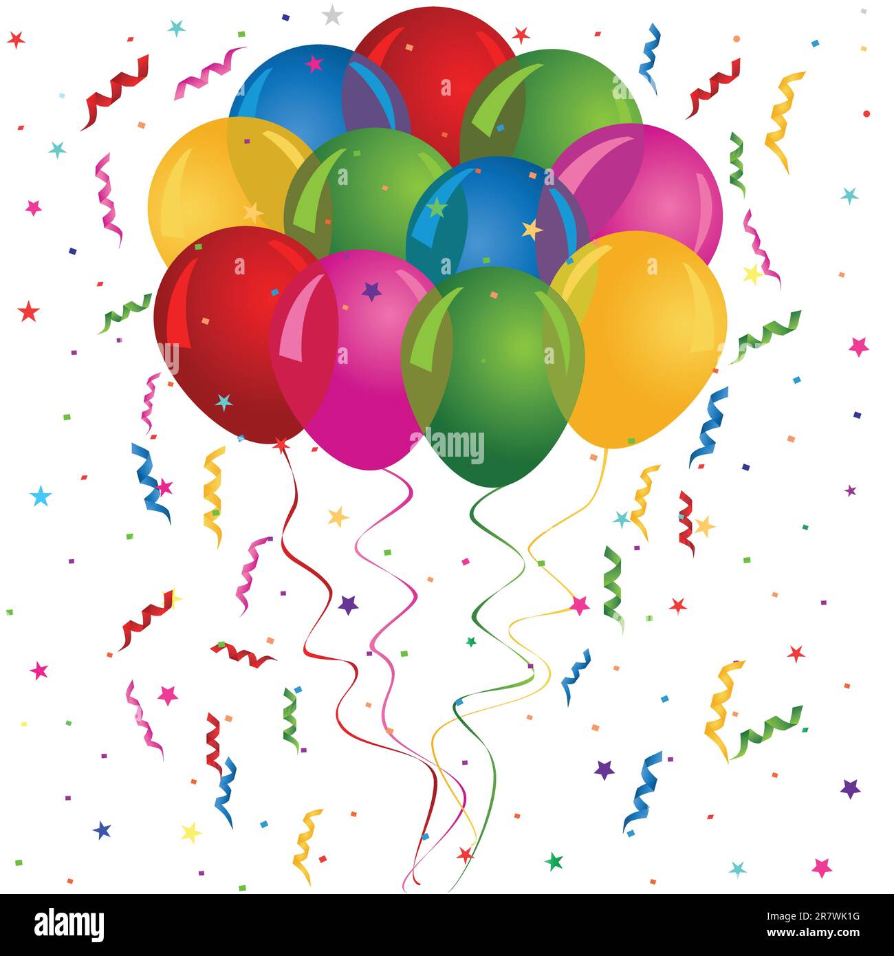 Balloon party celebration birthday Stock Vector Images - Alamy