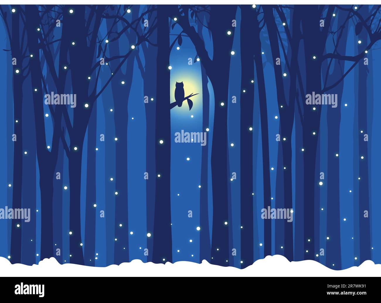 Owl winter animal Stock Vector Images - Alamy