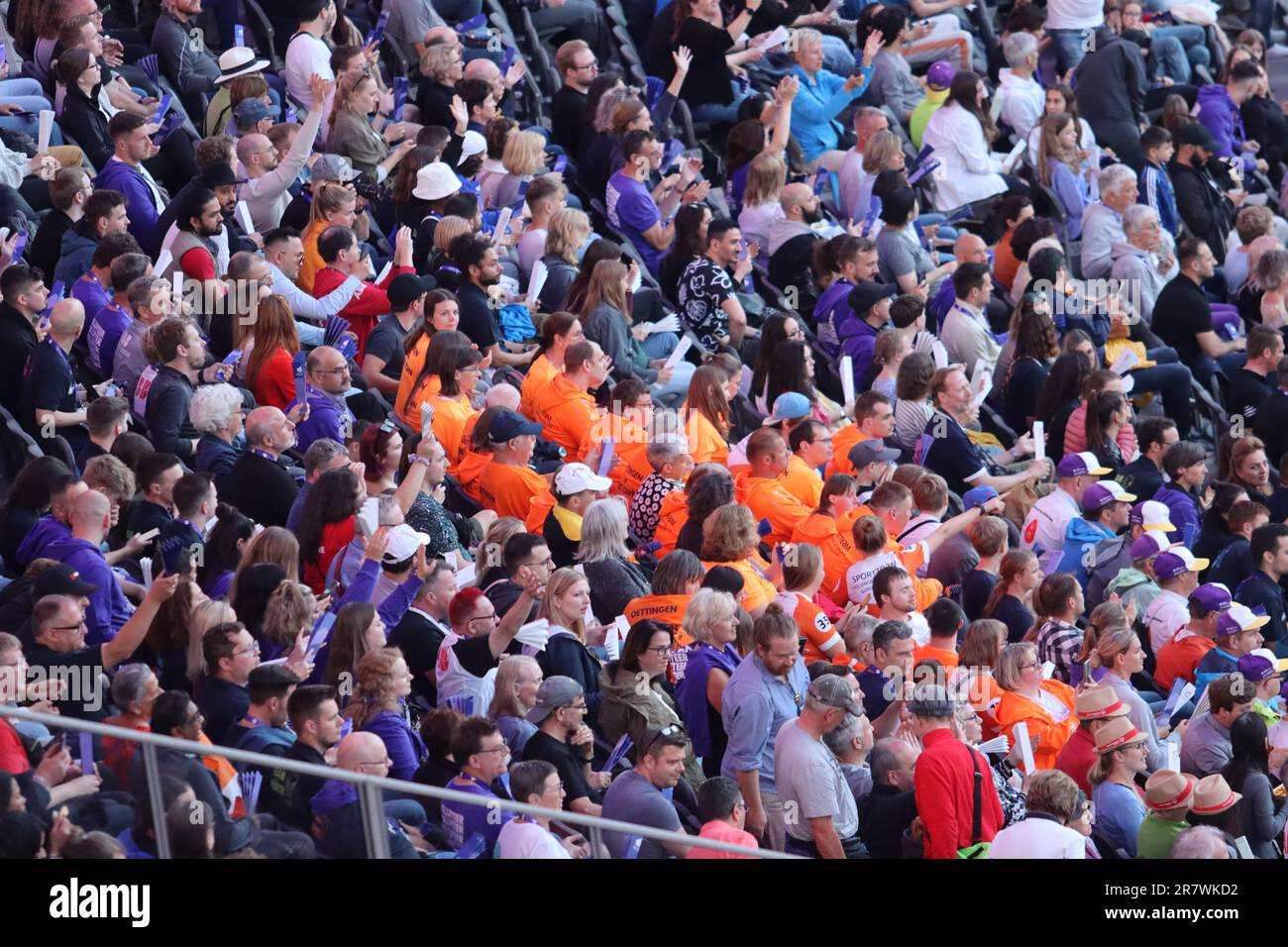 Berlin, Germany, 17, June, 2023. Spectators during the Opening Ceremony ...