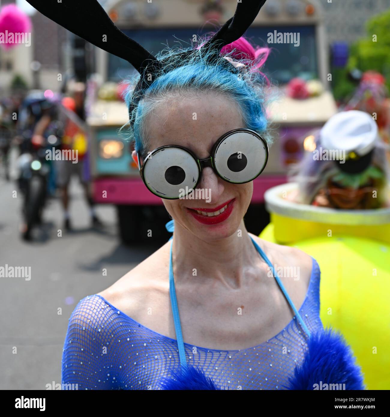 People dressed in costumes march in the 41st Annual Mermaid Parade in ...