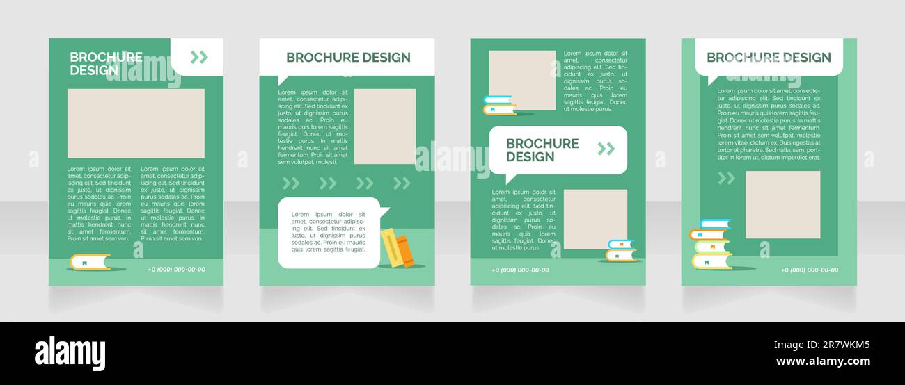 Program for secondary school blank brochure layout design Stock Vector ...