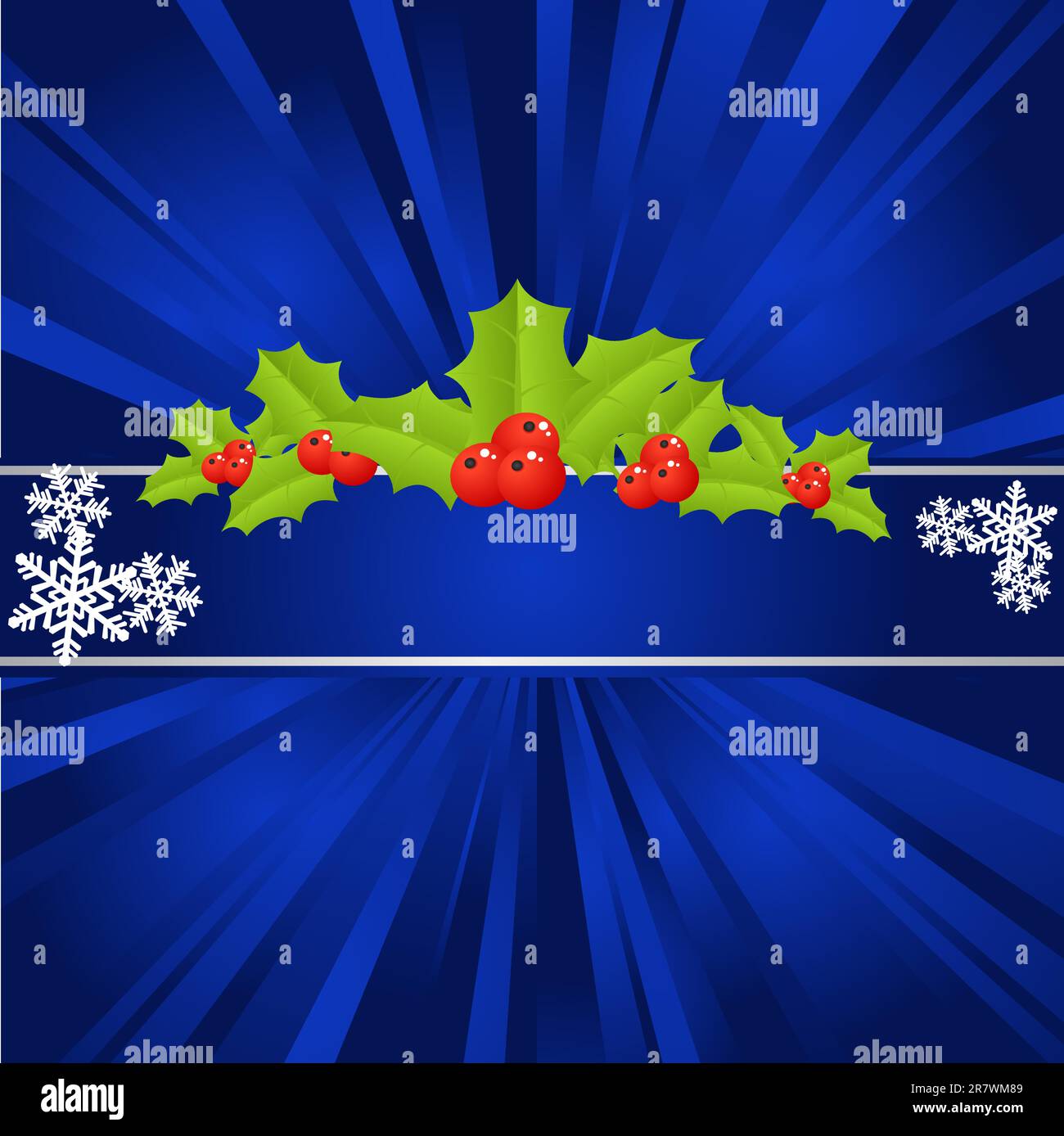 Blue background with christmas decorations. Vector illustration Stock ...