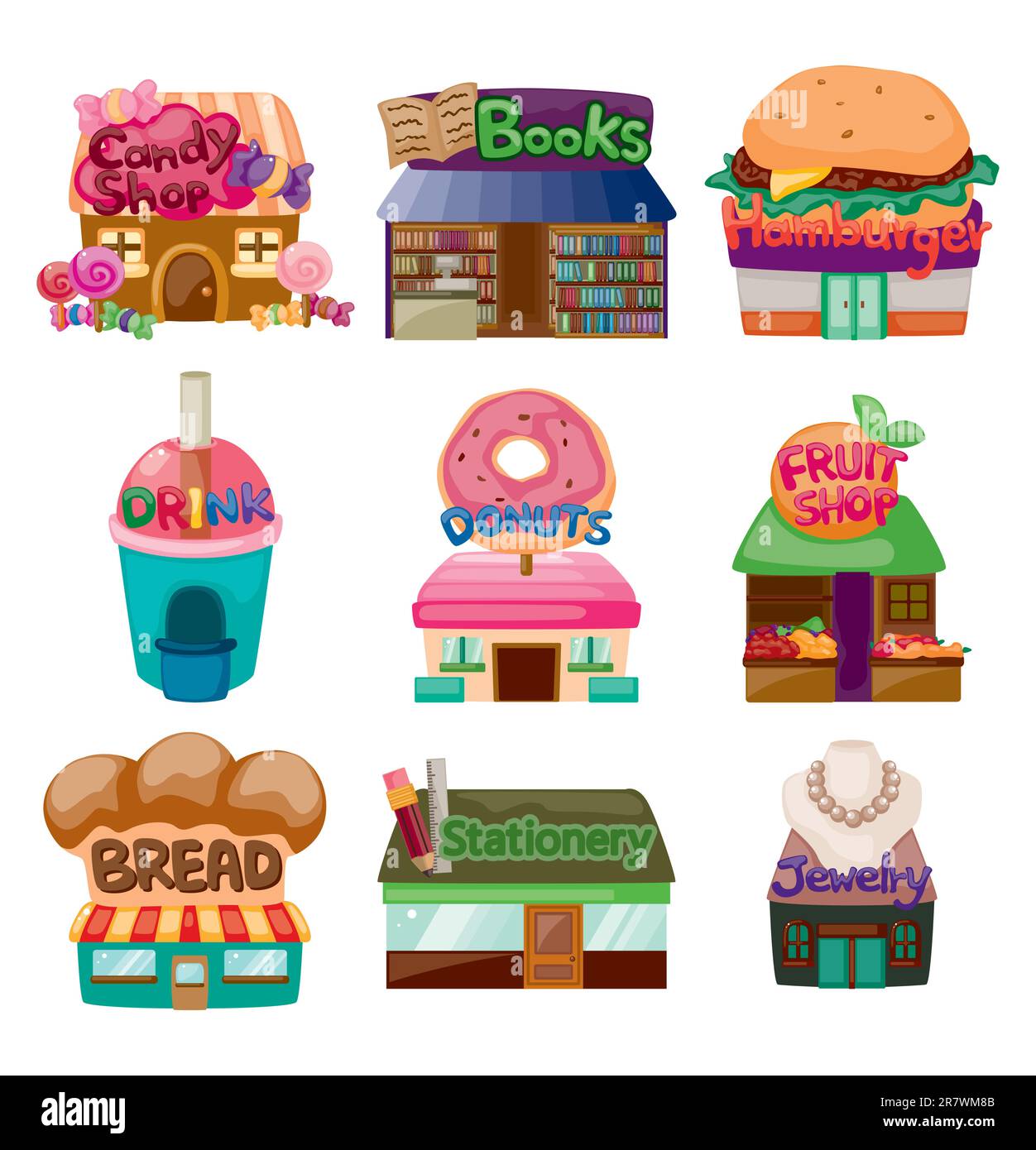cartoon shop/house icons Stock Vector Image & Art - Alamy