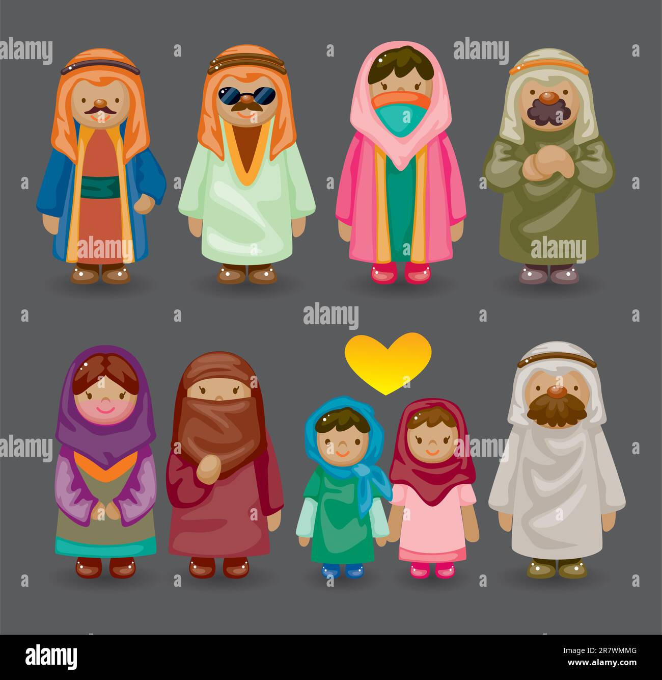 cartoon Arabian people icons Stock Vector Image & Art - Alamy