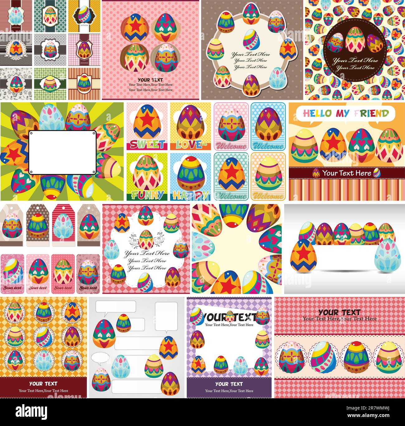 easter egg card Stock Vector Image & Art - Alamy