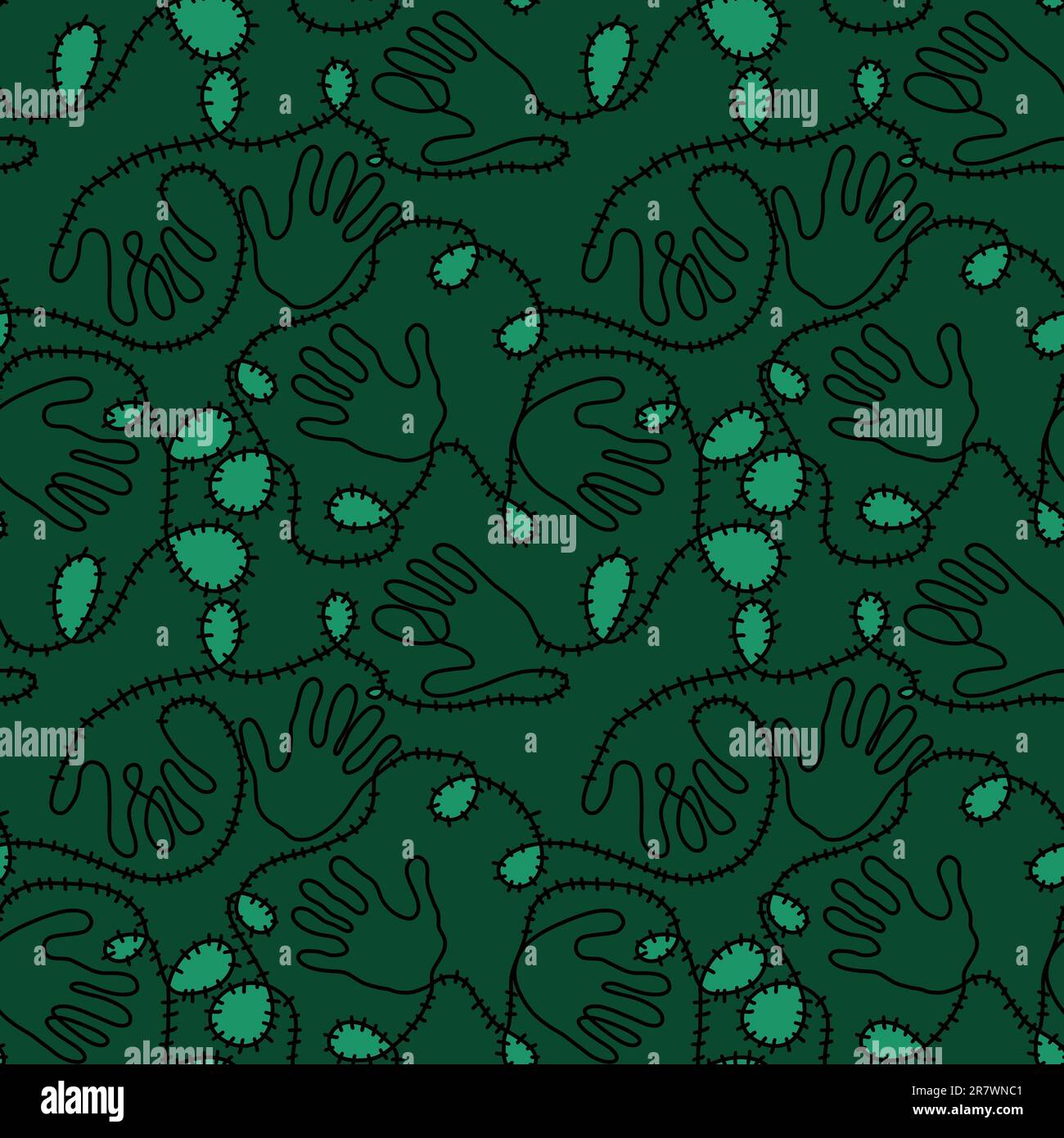 Abstract stripes seamless handprint line art pattern for wrapping paper ...