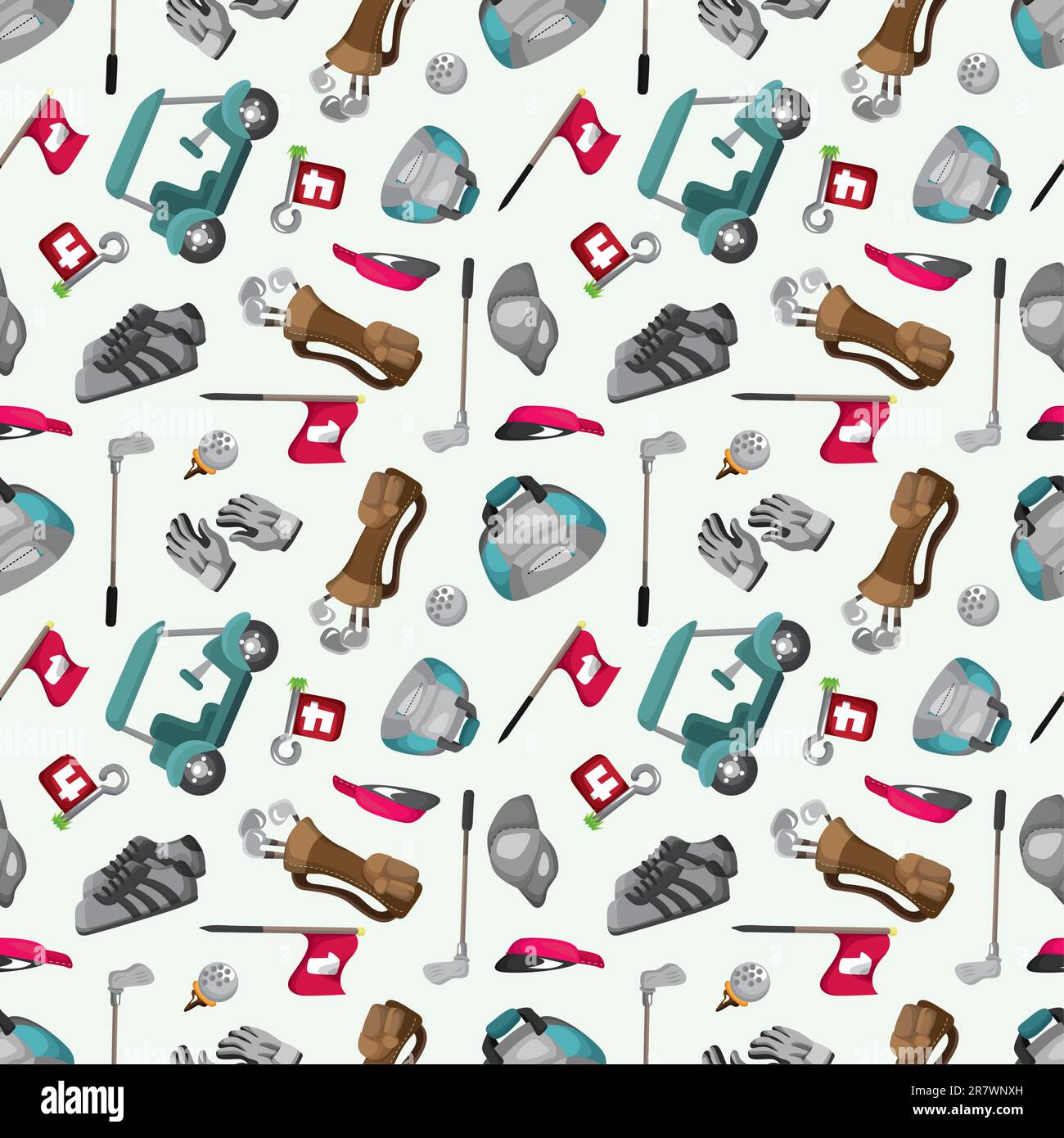 seamless cartoon golf game pattern Stock Vector Image & Art - Alamy