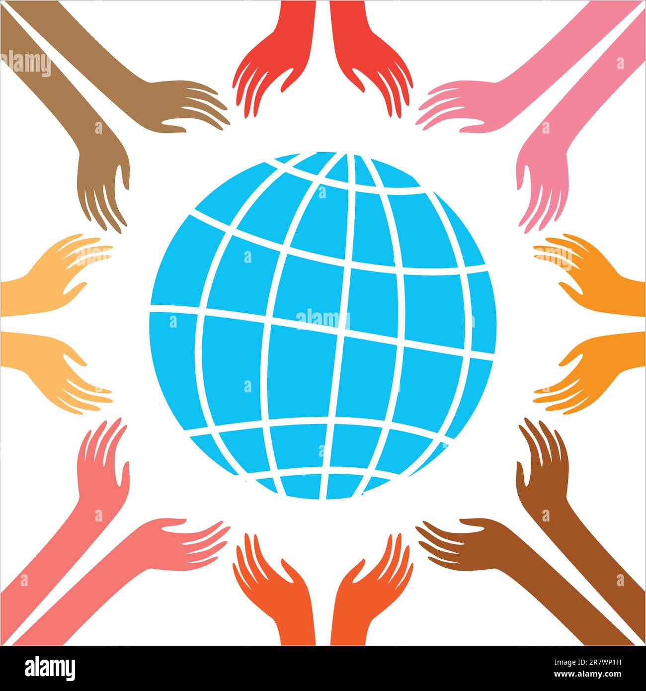 Peace for all people. Vector Illustration. The idea of â??â??the poster ...
