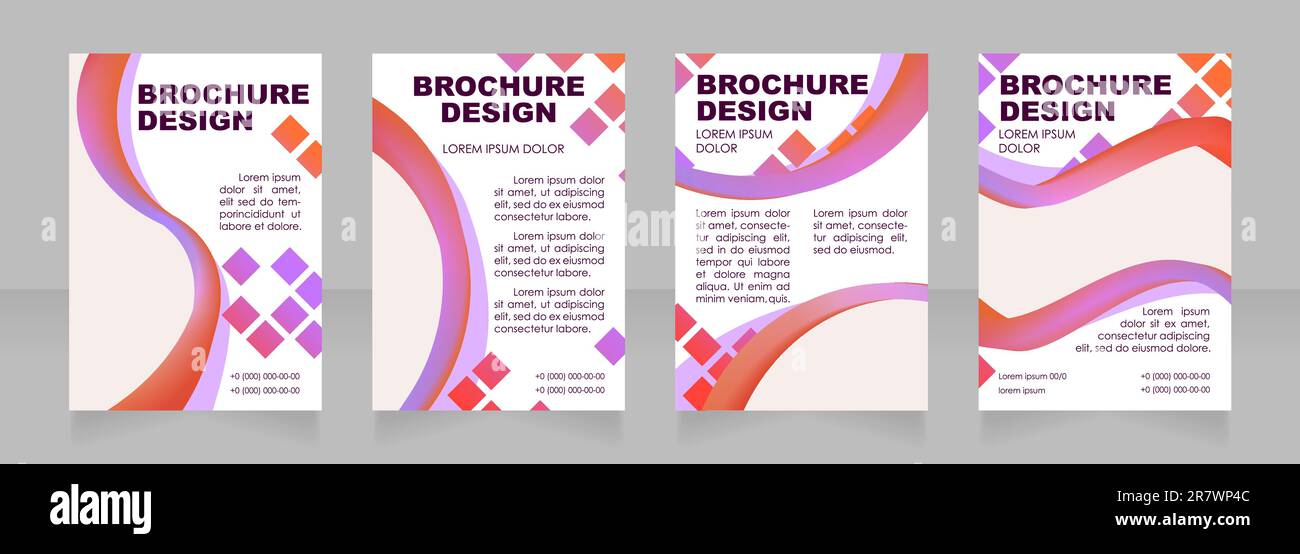 Attracting students for admission blank brochure layout design Stock ...