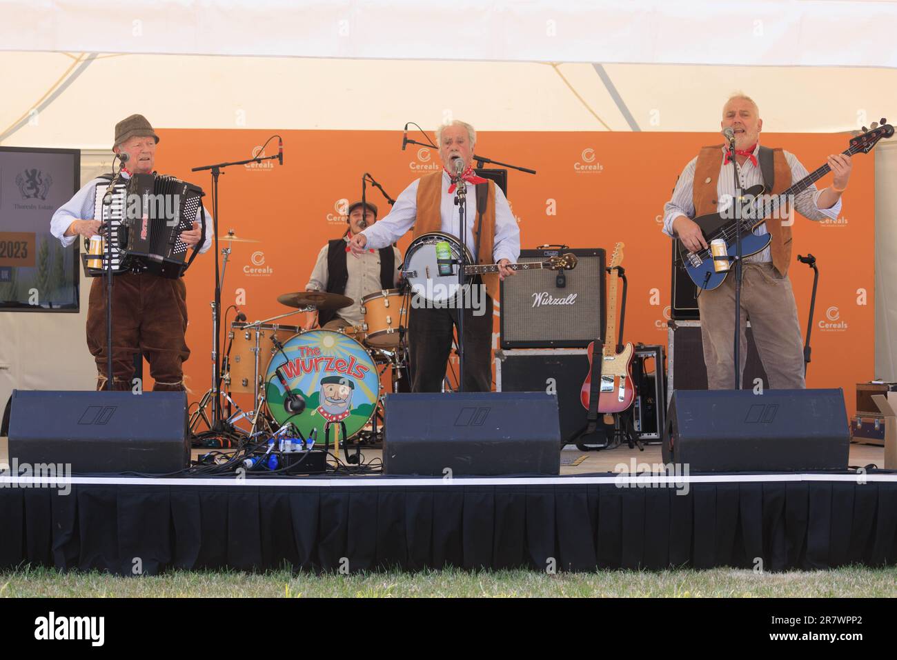 13th May 2023 The Wurzels playing at the 2023 Cereals Event, Thoresby ...