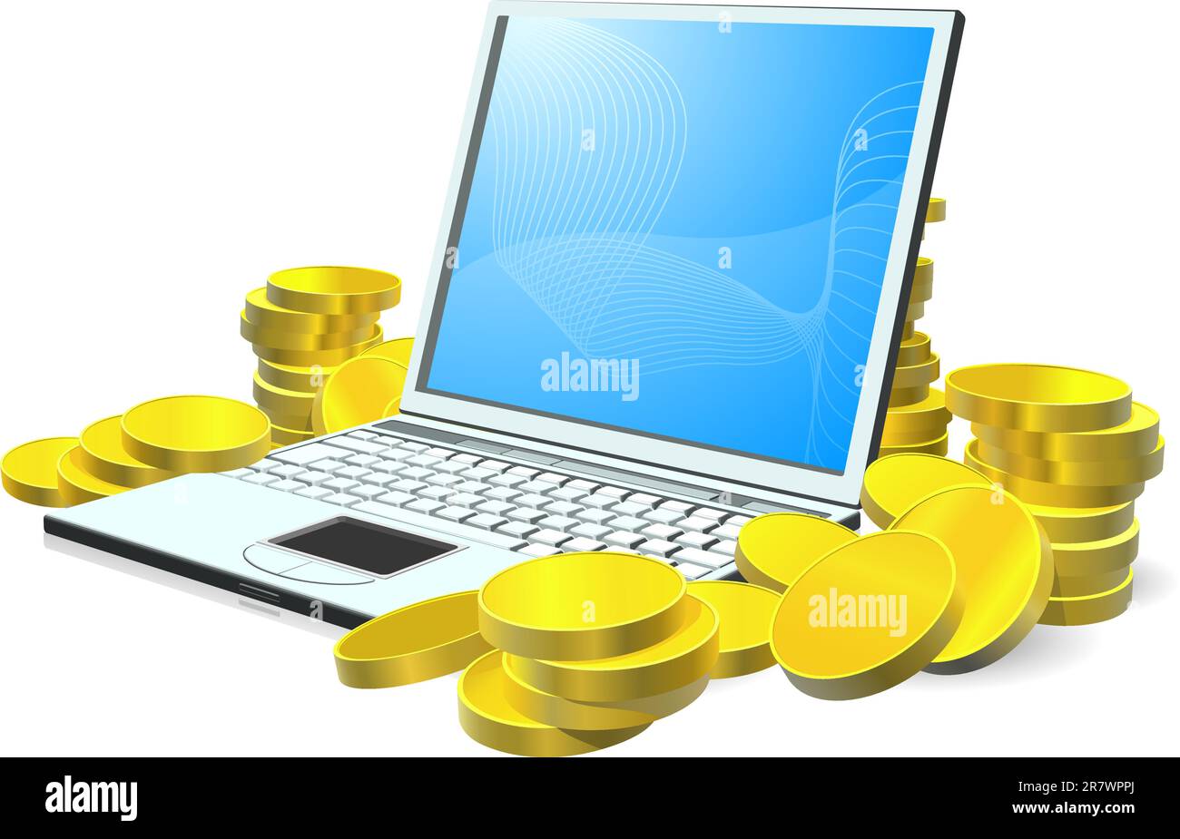 Savings computer Stock Vector Images - Alamy