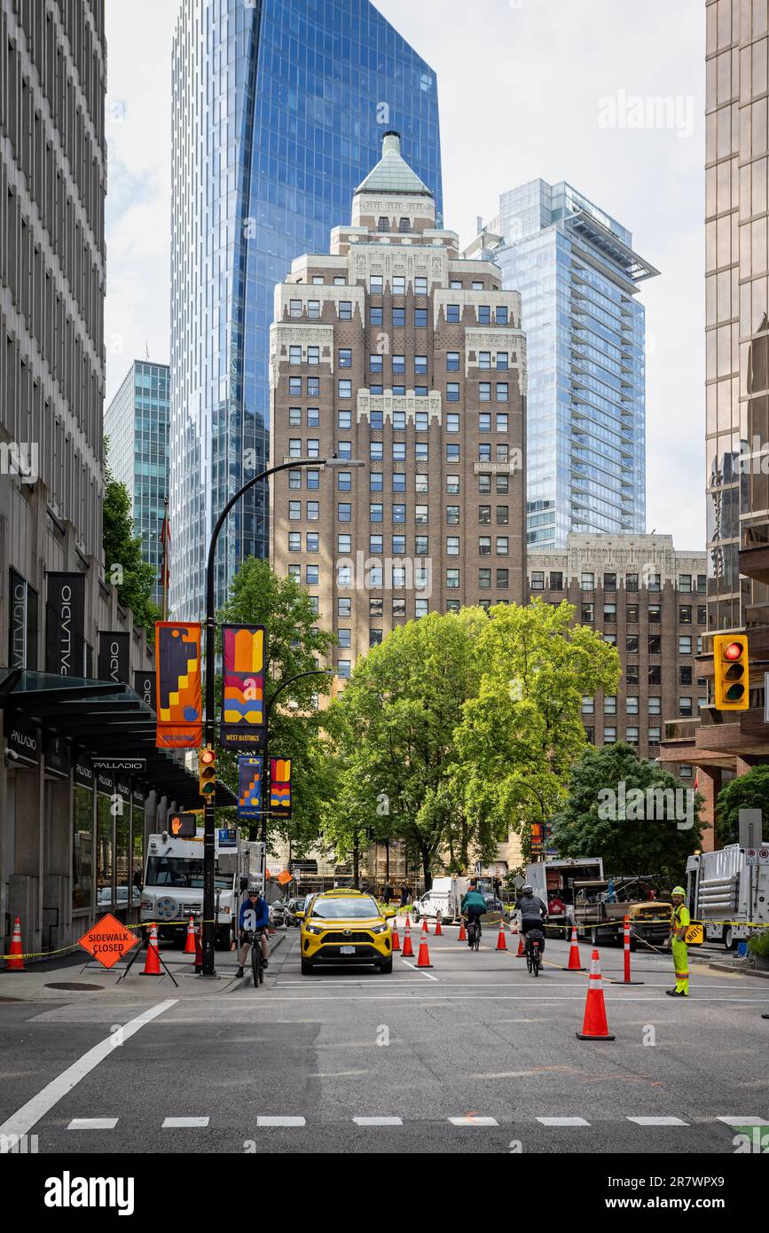 The art deco Marine Building in downtown Vancouver, British Columbia ...