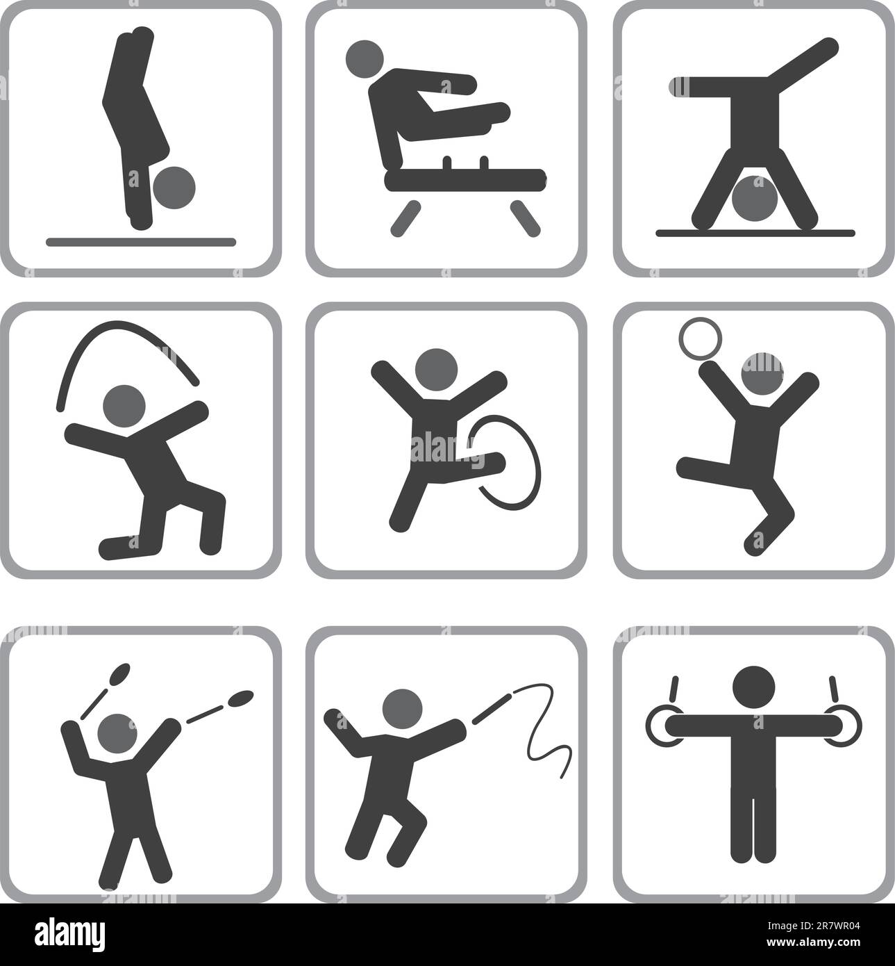 Material design icons set Black and White Stock Photos & Images - Alamy