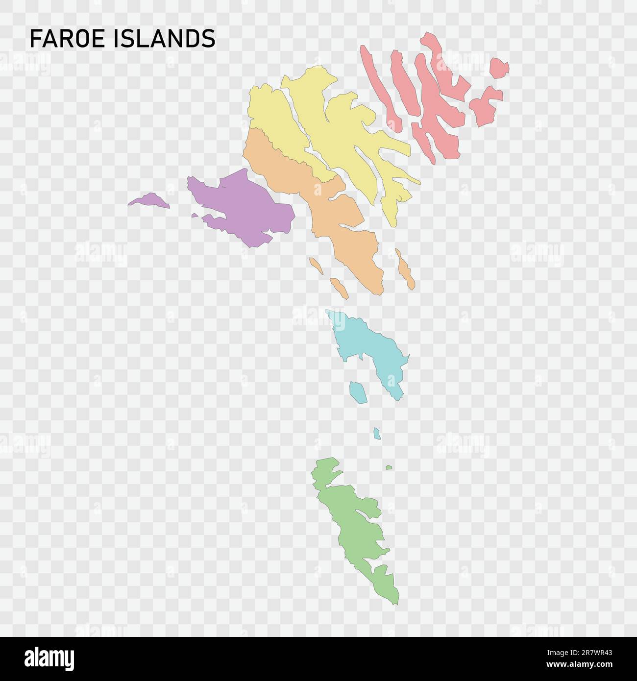 Faroe islands region map hi-res stock photography and images - Alamy