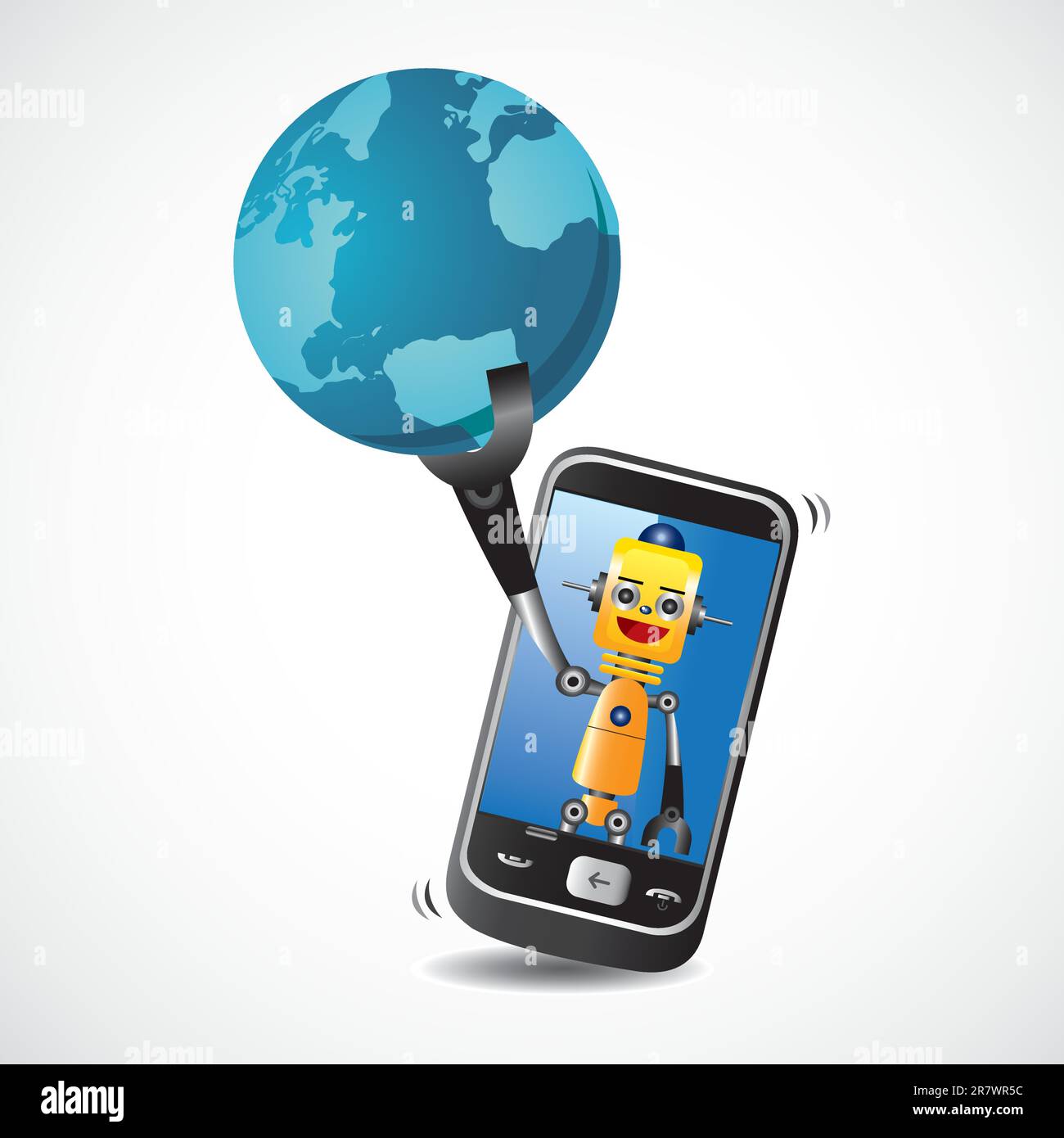 Robot touch screen Stock Vector Images - Alamy