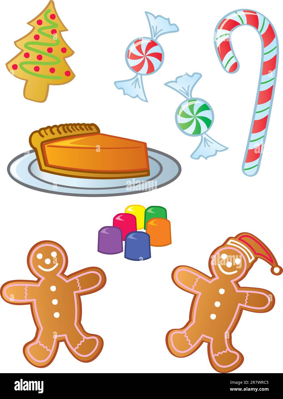 A collection of common fun delicious holiday sweets and baked goods ...