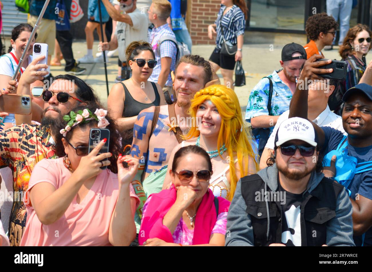 New York City, United States. 17th June, 2023. Thousands gather on the ...