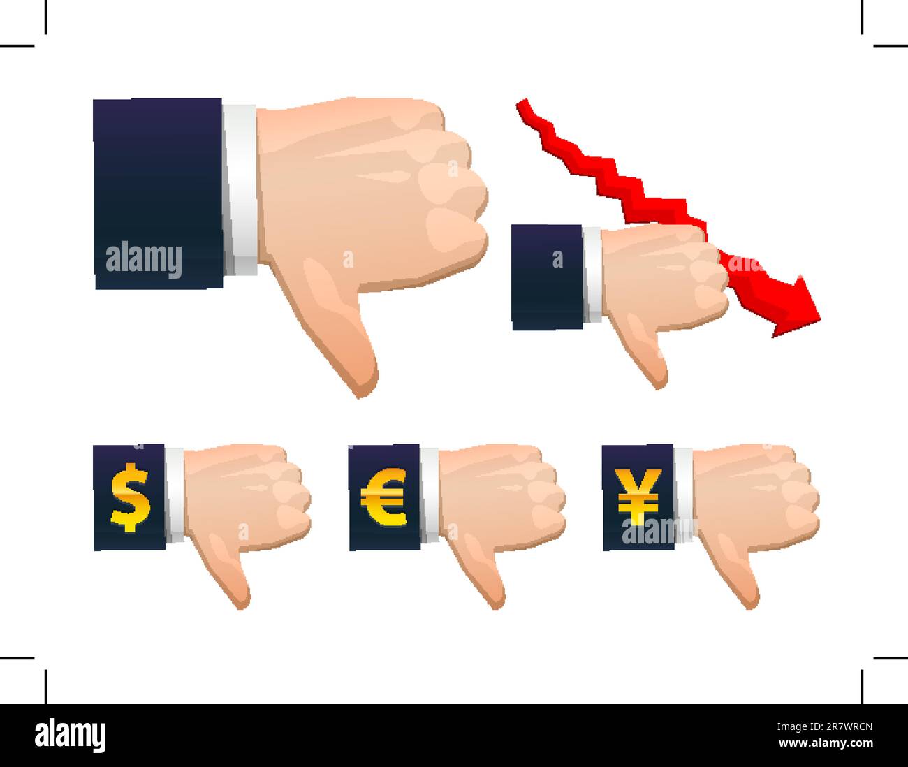 business like hand with money symbols in vector Stock Vector Image ...