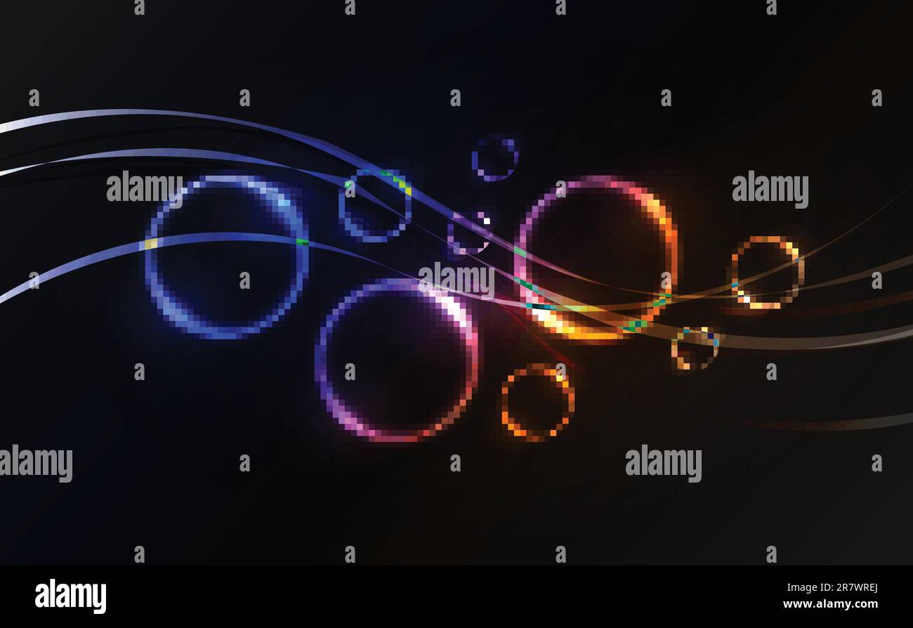 Nice colorful glowing circle vector background for your creative work ...