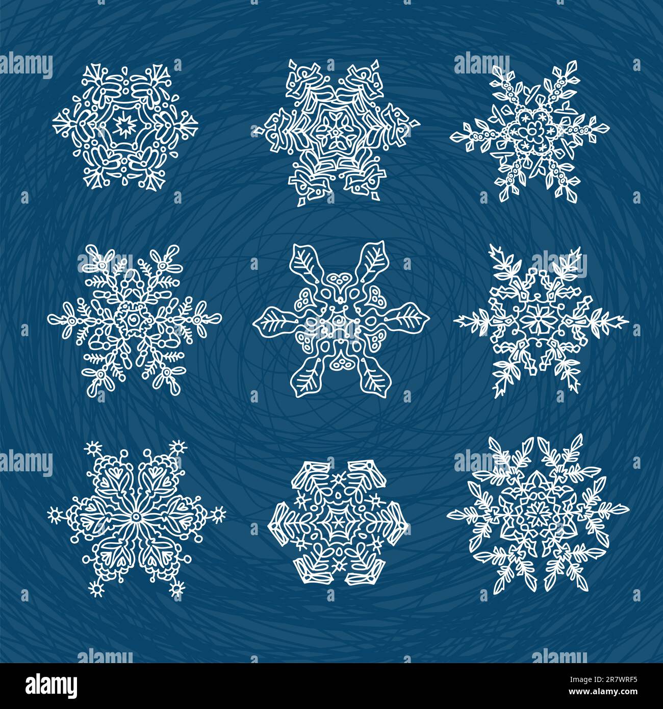 Macro structure of real snowflakes Stock Vector Images - Alamy
