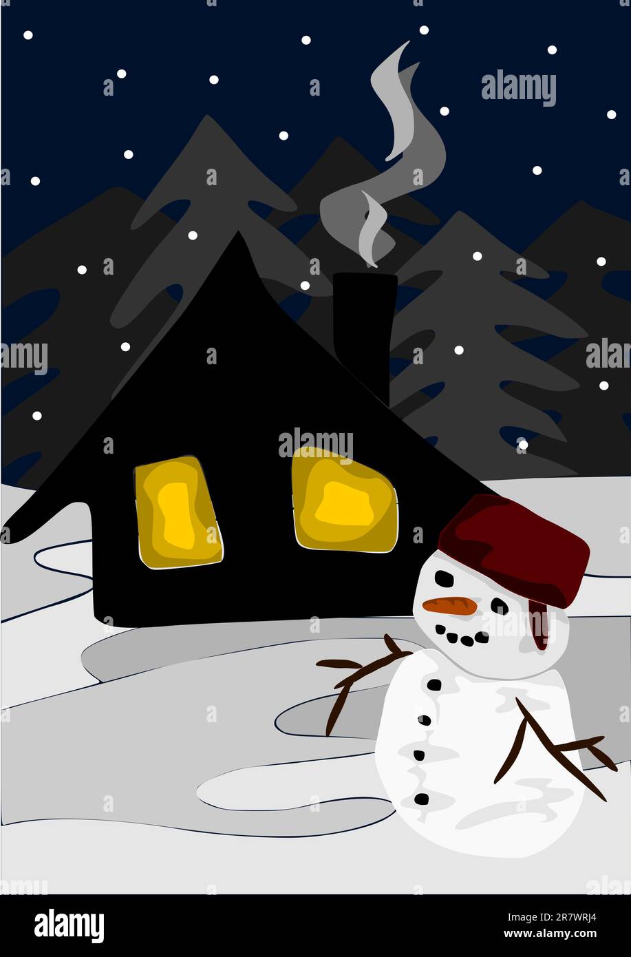 Countryside cold Stock Vector Images - Alamy