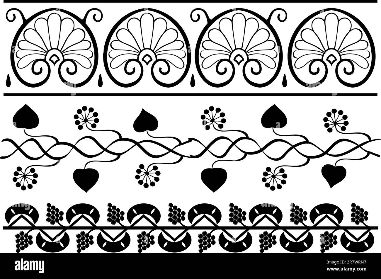 Floral design frame Black and White Stock Photos & Images - Alamy