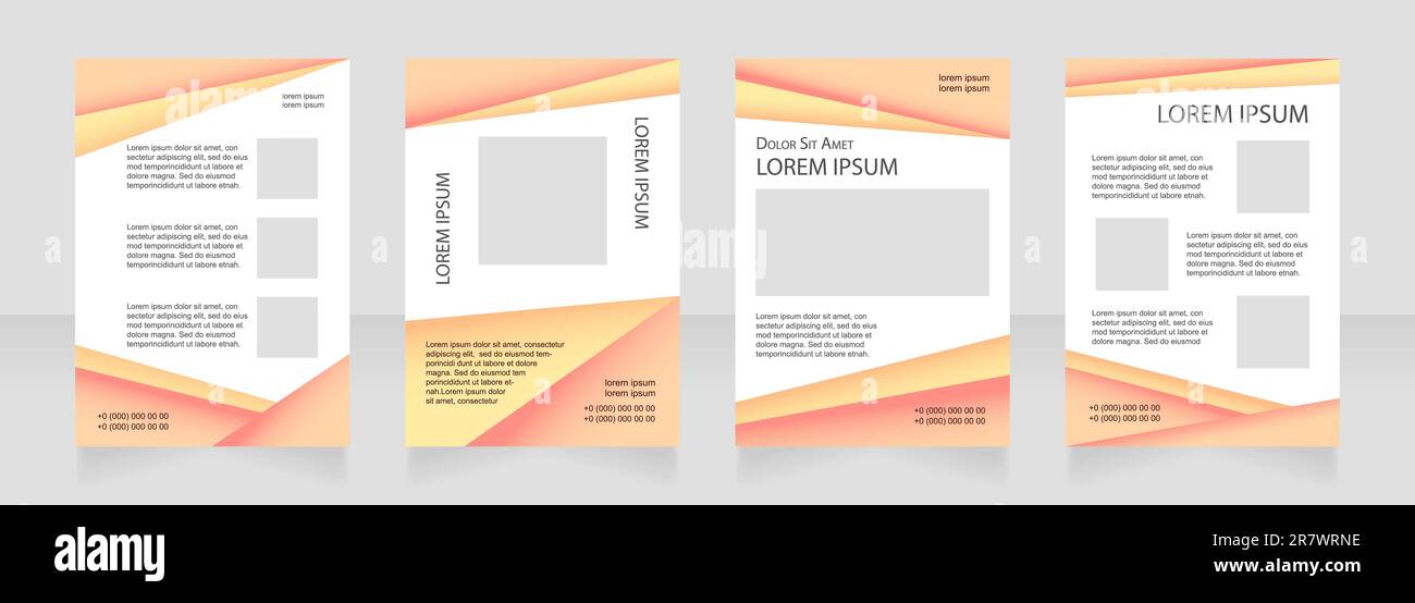 Orange blank brochure layout design Stock Vector Image & Art - Alamy