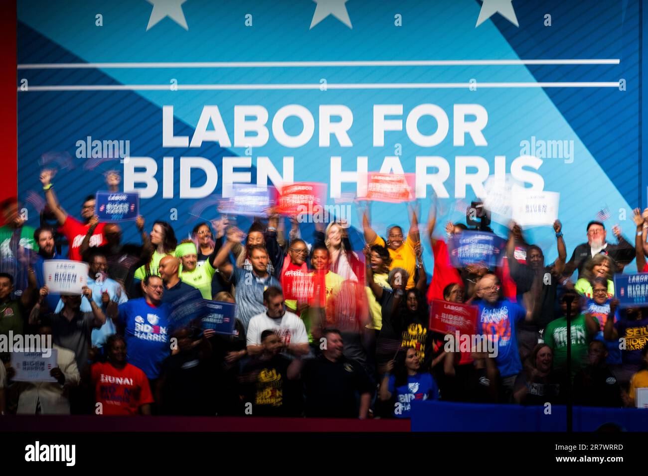 Supporters cheer during President Joe Biden's political rally at the ...