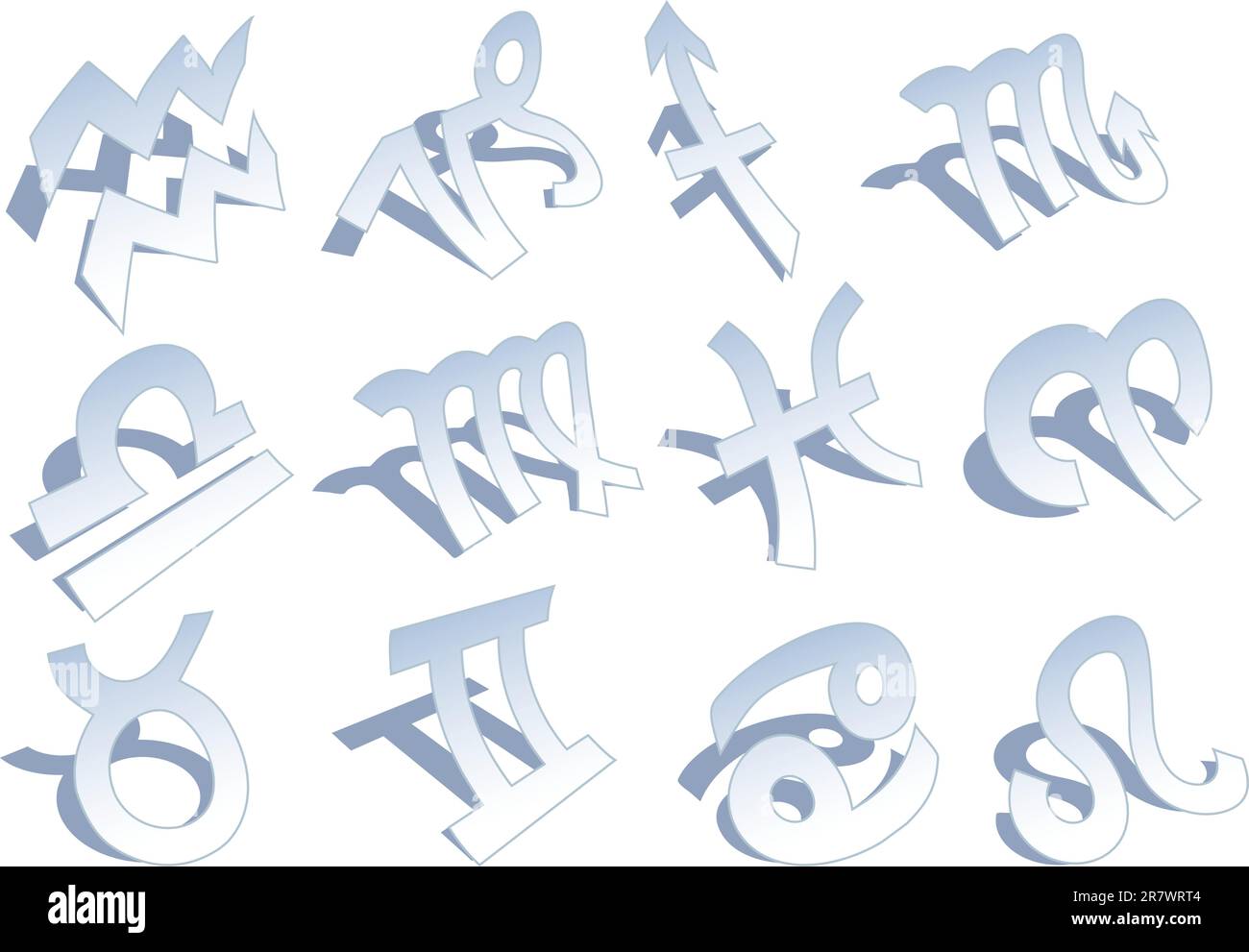 set of zodiac signs, vector illustration Stock Vector Image & Art - Alamy
